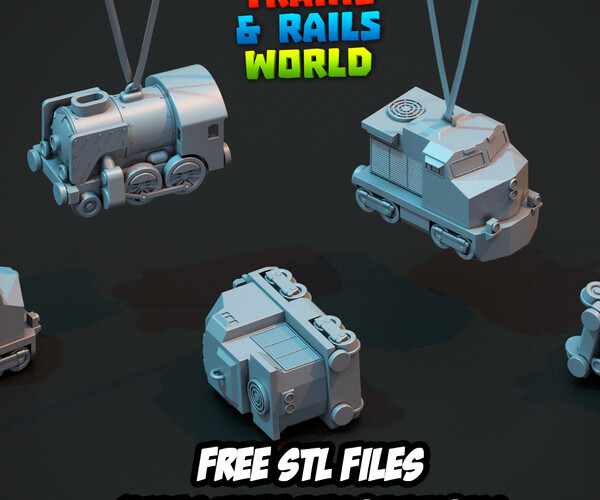 ArtStation - FREE Train Xmas Decorations - STL files for 3D printing ...