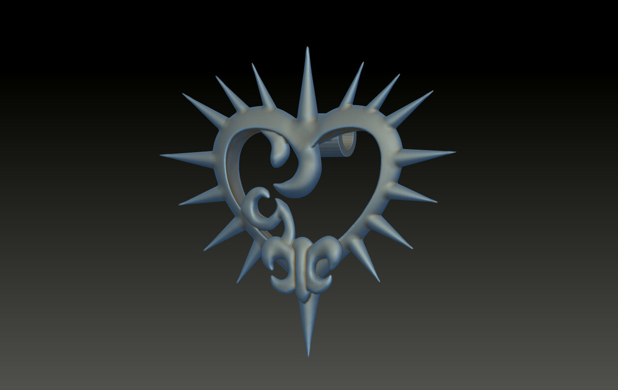 ArtStation - Heart Pendant with Spikes | Resources