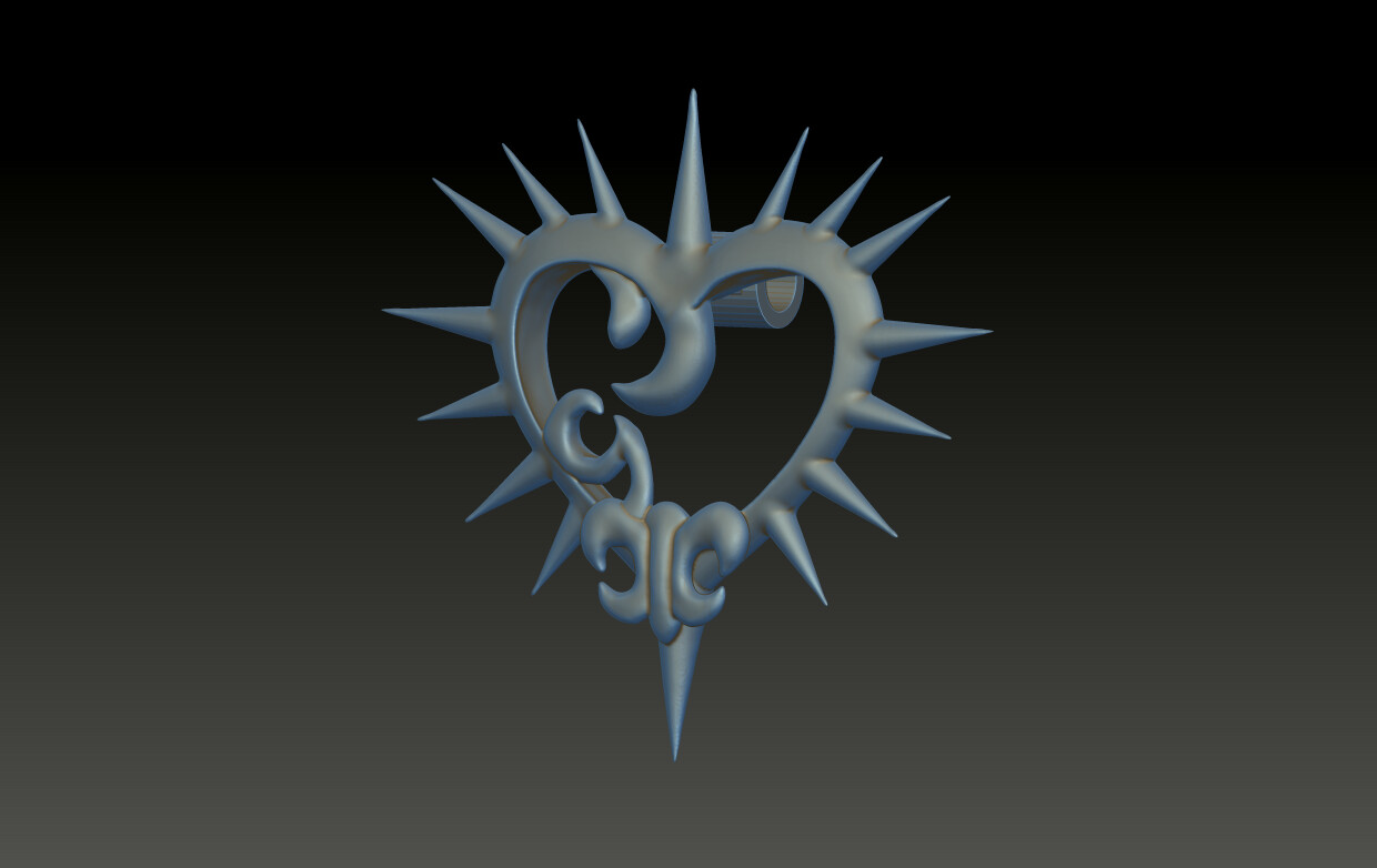 ArtStation - Heart Pendant with Spikes | Resources