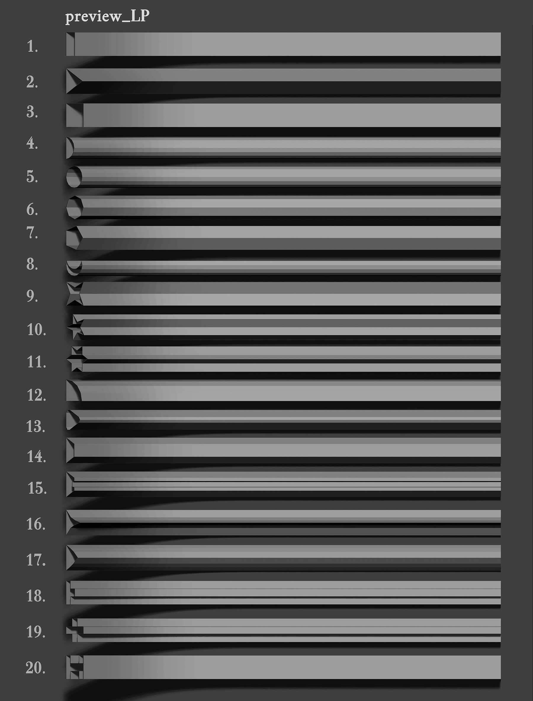 ArtStation - Profiles curve brush | Brushes