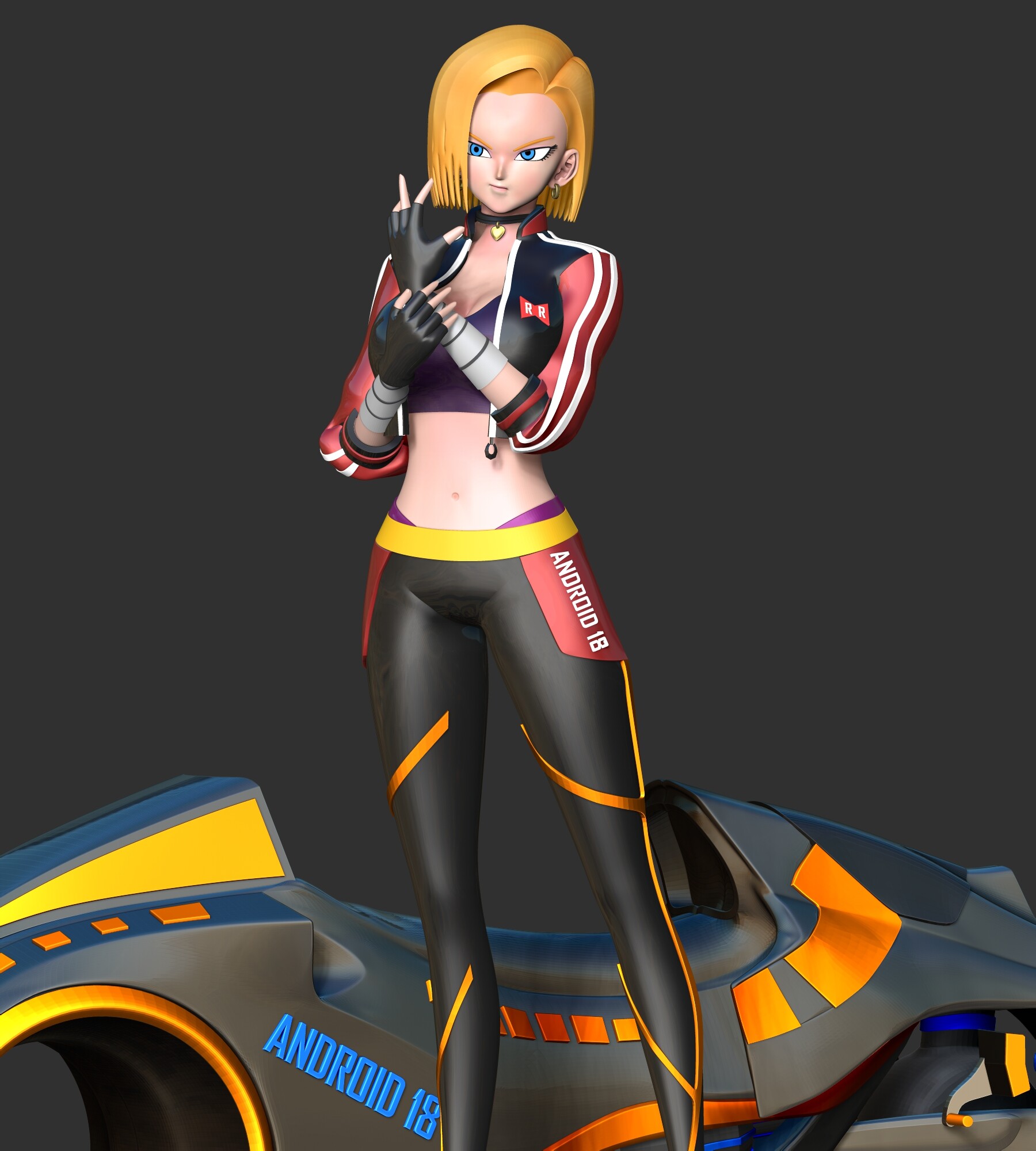 ArtStation - Racer Android 18 | Resources