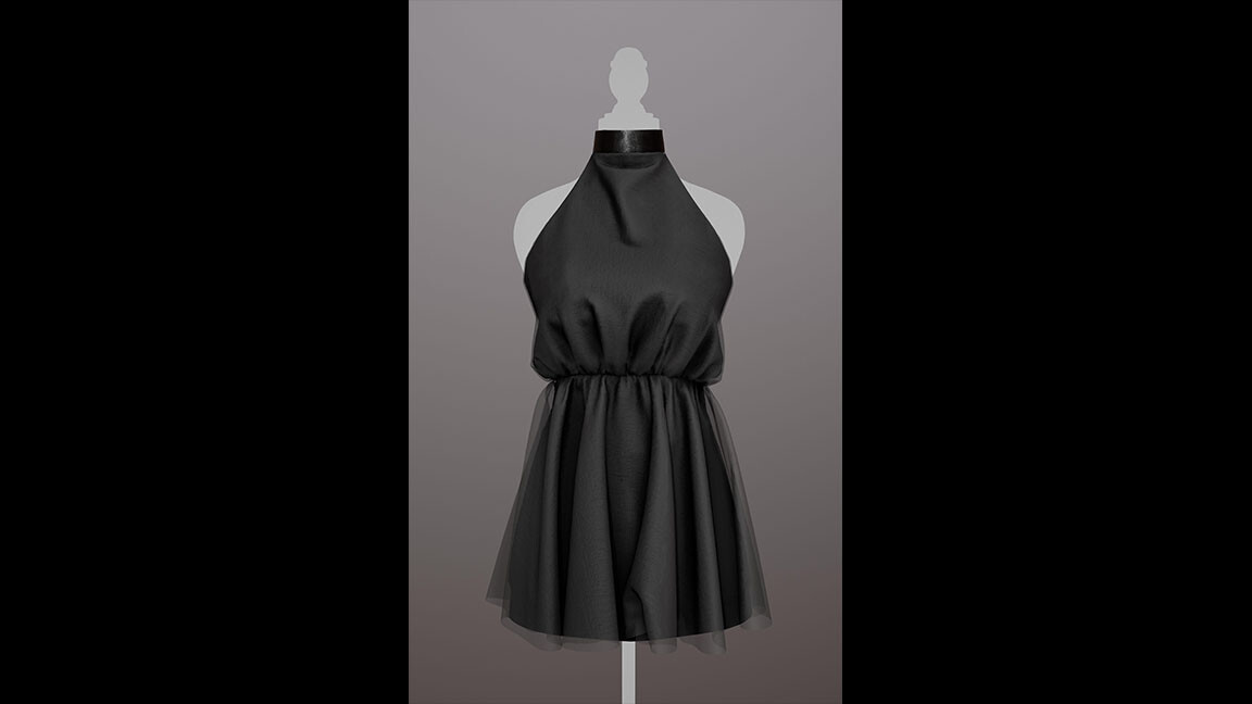 ArtStation - Short Black Dress | Game Assets