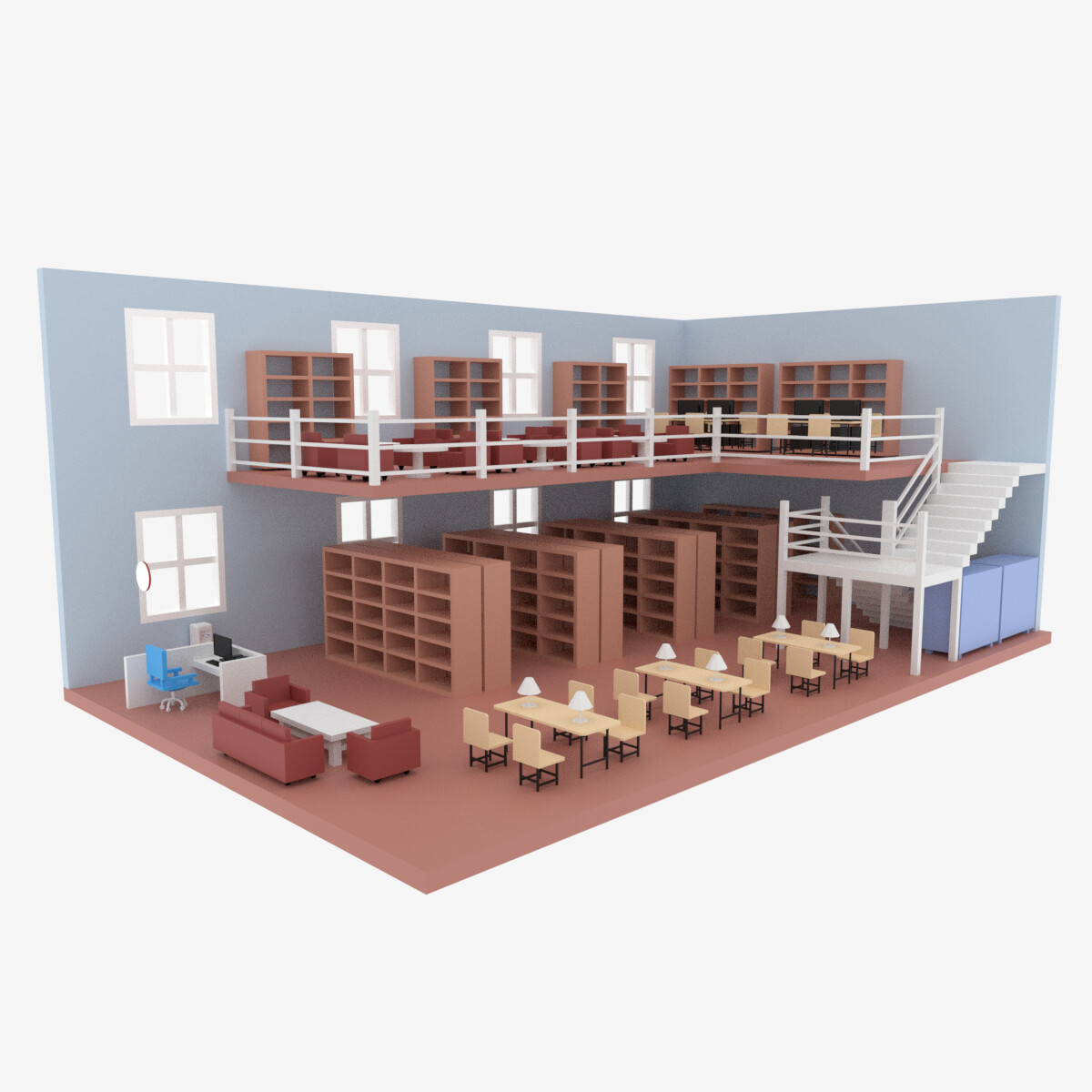 ArtStation - Cartoon Library Interior | Game Assets