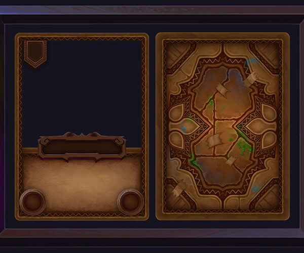 ArtStation - Cardboard Card Template | Game Assets