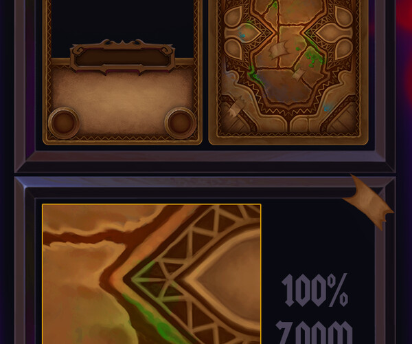 ArtStation - Cardboard Card Template | Game Assets