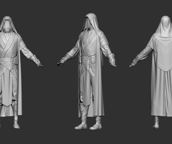 ArtStation - Fantastic jedi costume / Marvelous Designer / Clo 3D ...