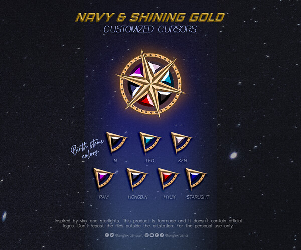 ArtStation - NAVI & SHINING GOLD custom cursors | Game Assets