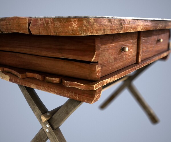 ArtStation - Wooden table for game engine | Game Assets