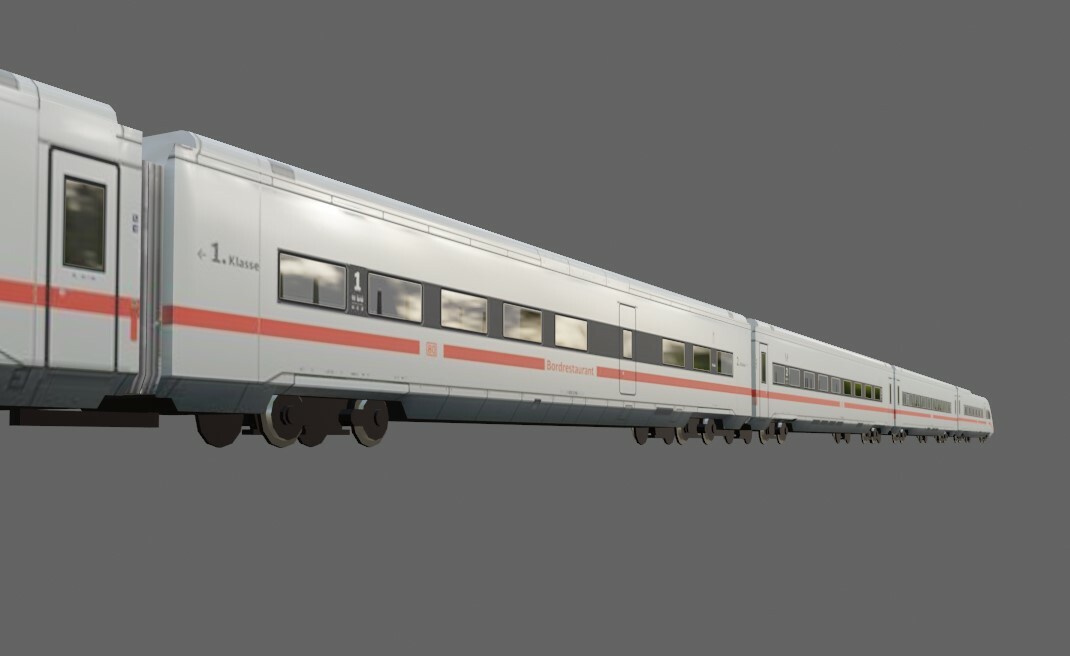 ArtStation - Modern Train - Trem Moderno Low-poly 3D model | Game Assets