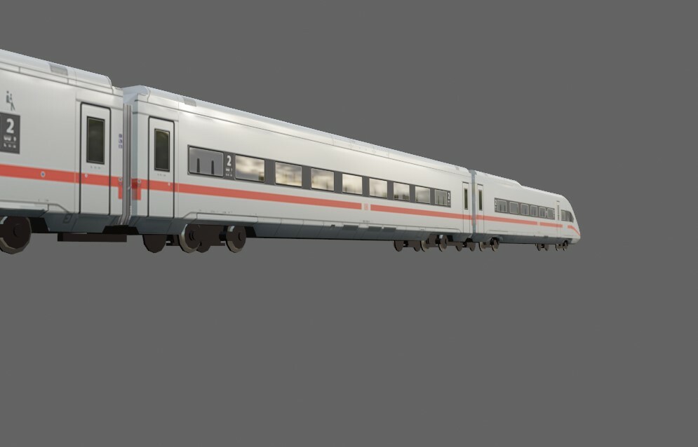 ArtStation - Modern Train - Trem Moderno Low-poly 3D model | Game Assets