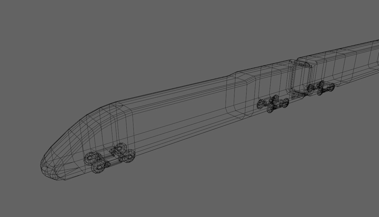 ArtStation - Modern Train - Trem Moderno Low-poly 3D model | Game Assets