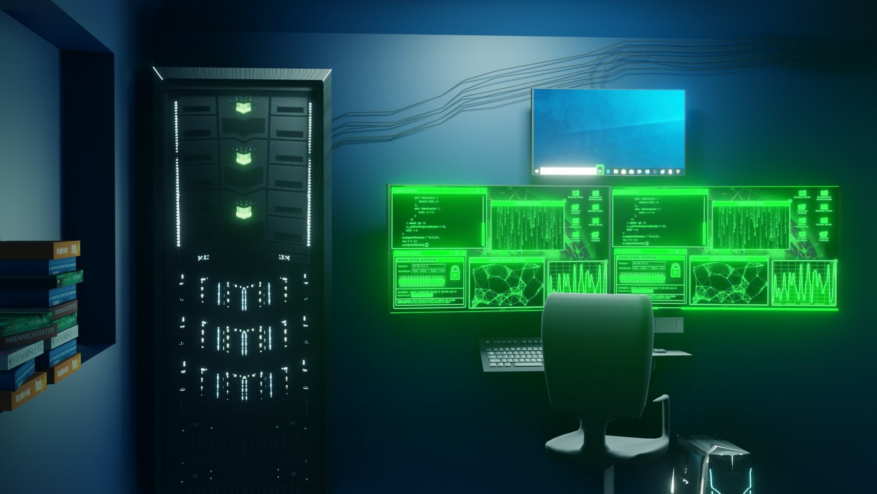 ArtStation - Hacker Workspace - Low poly - Game Ready | Game Assets