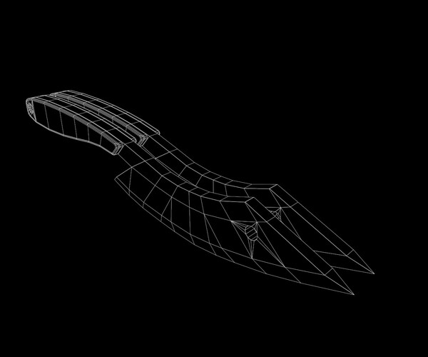 ArtStation - Damaged butcher knives in two versions | Game Assets