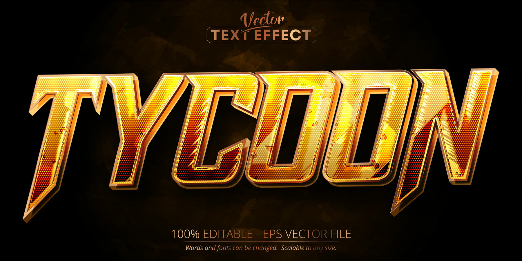 ArtStation - Tycoon text, shiny golden color editable text effect on ...