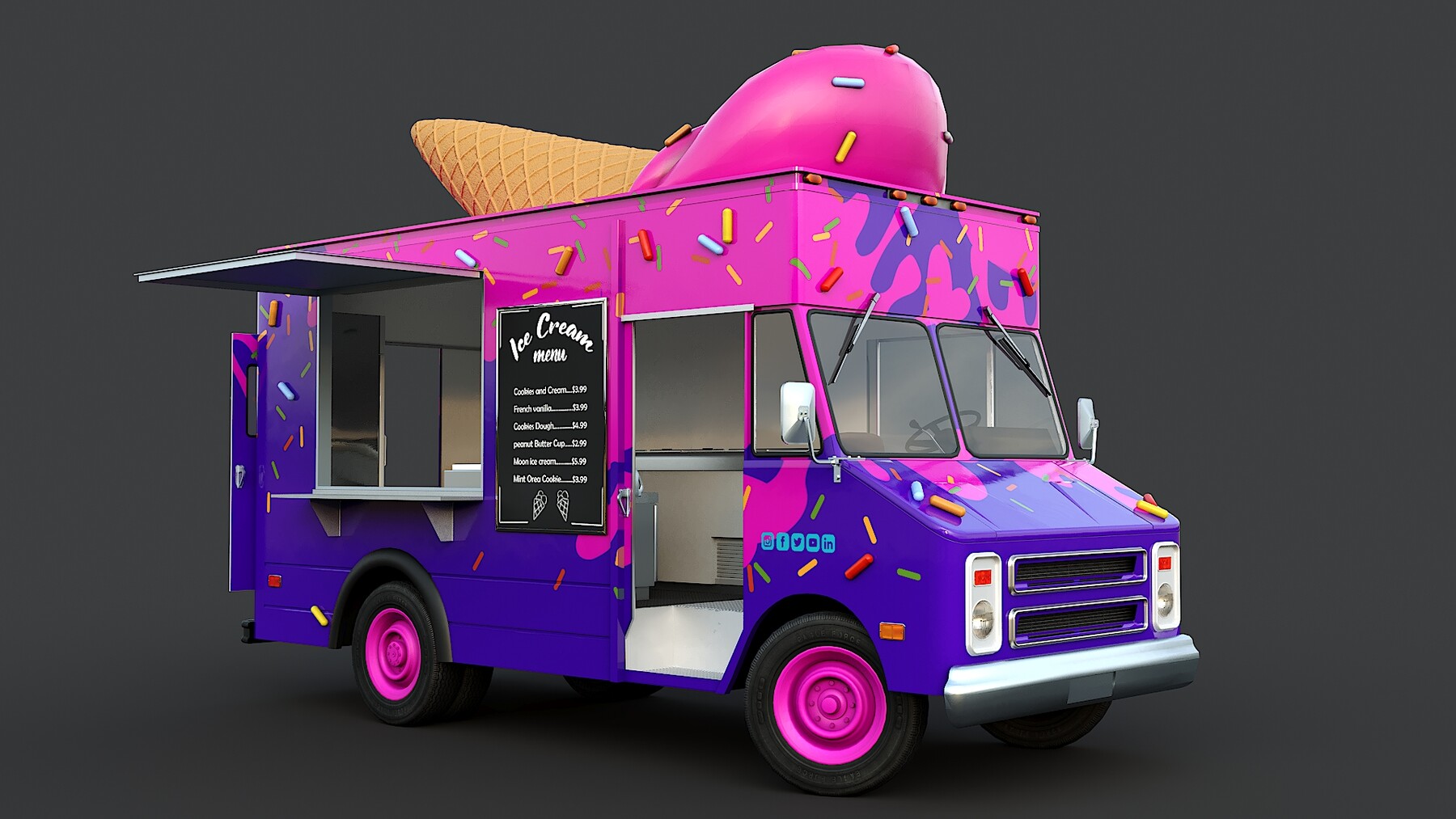 ArtStation - Step Van Ice Cream Truck | Game Assets