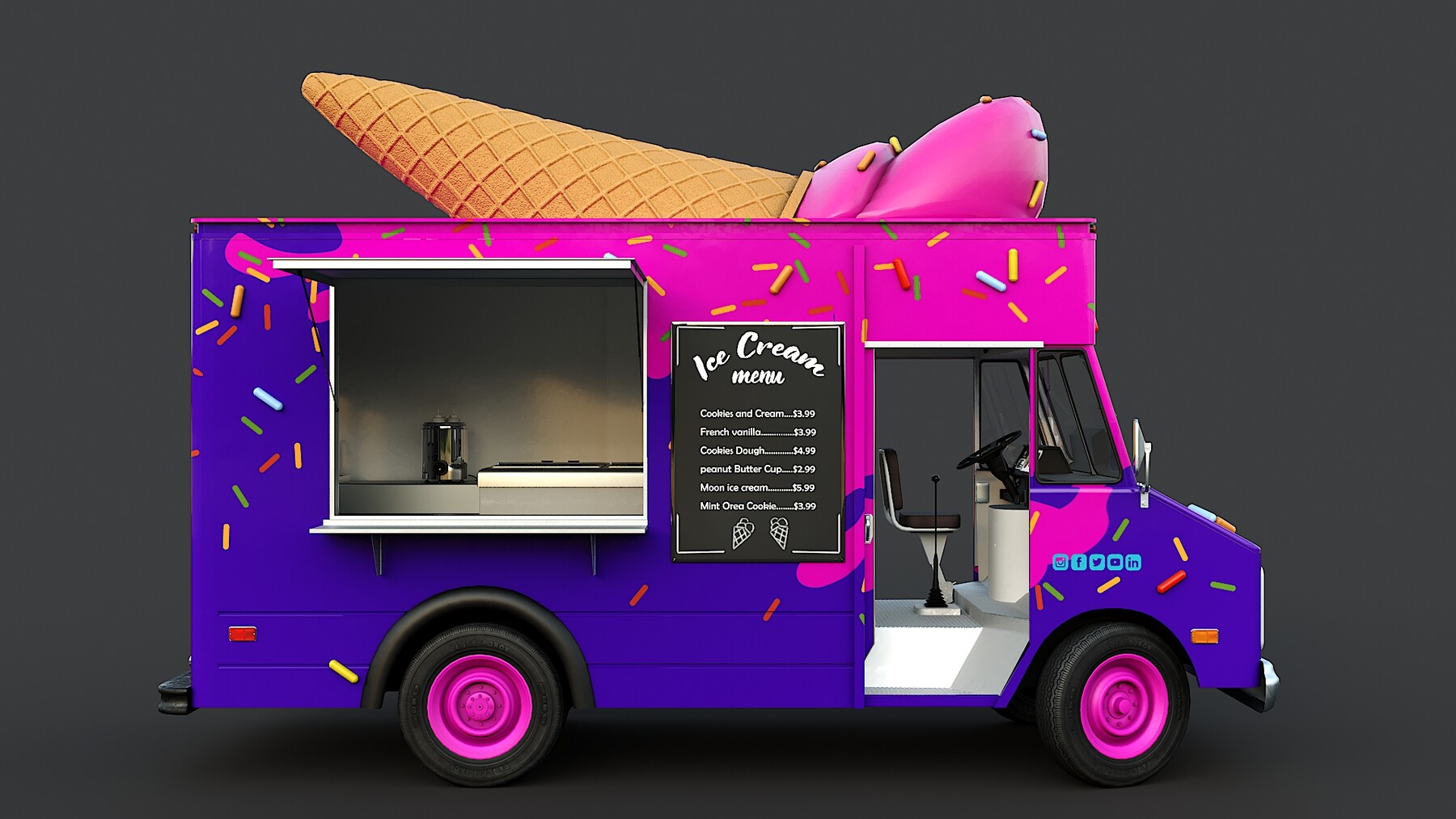 ArtStation - Step Van Ice Cream Truck | Game Assets