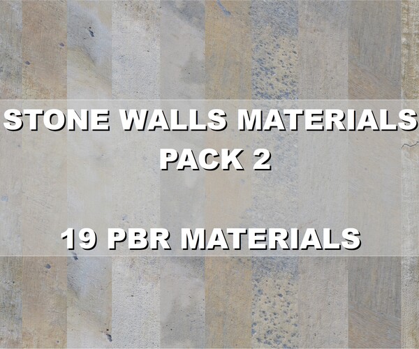 ArtStation - Stone Walls Materials Pack 2 - 19 Materials | Game Assets