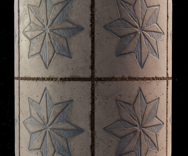 ArtStation - PBR - WORN TILE MATERIAL - 4K | Game Assets
