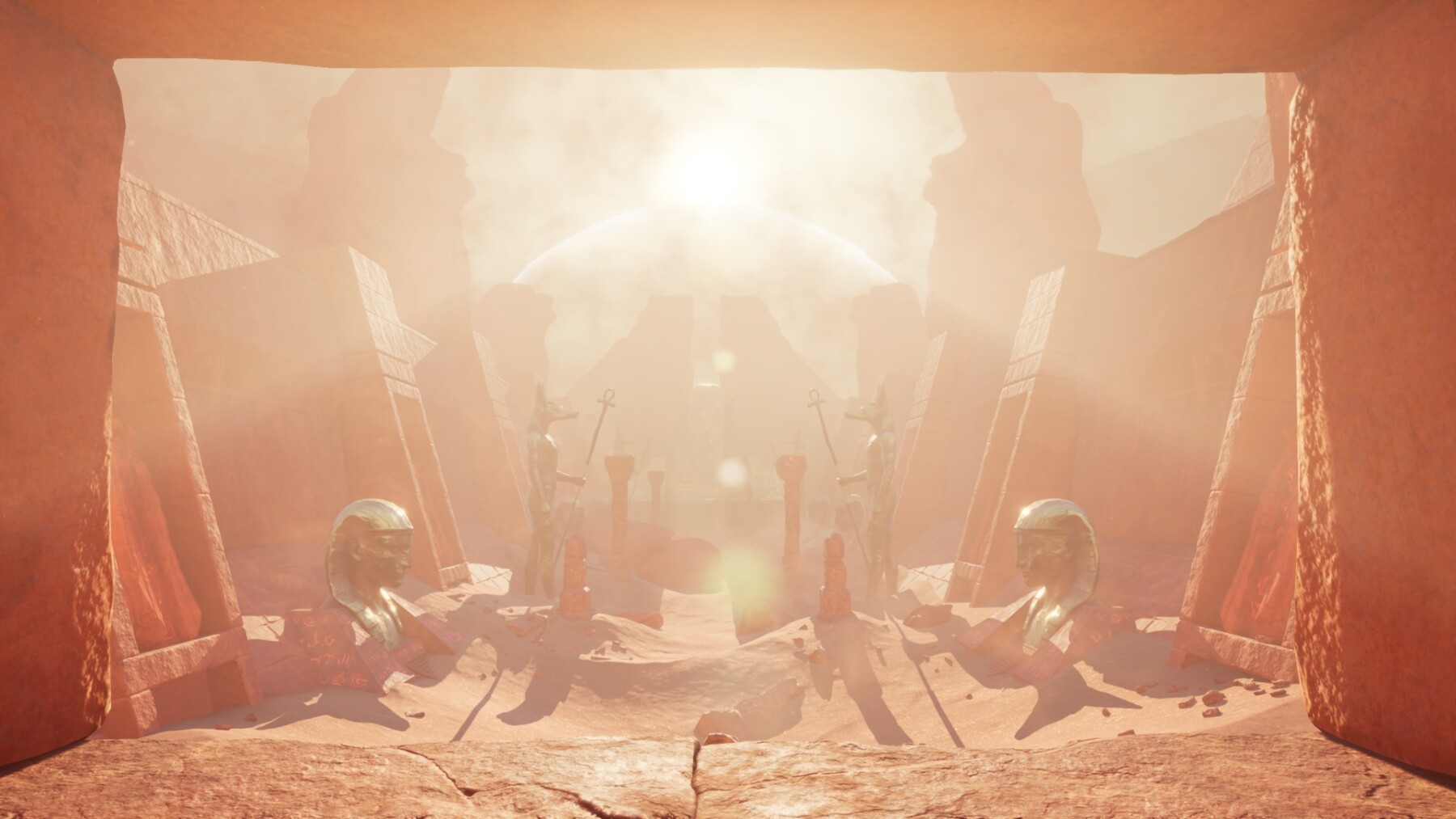 ArtStation - Alien Sandstorm Desert Planet - Egyptian Temple Ruins UE4 ...