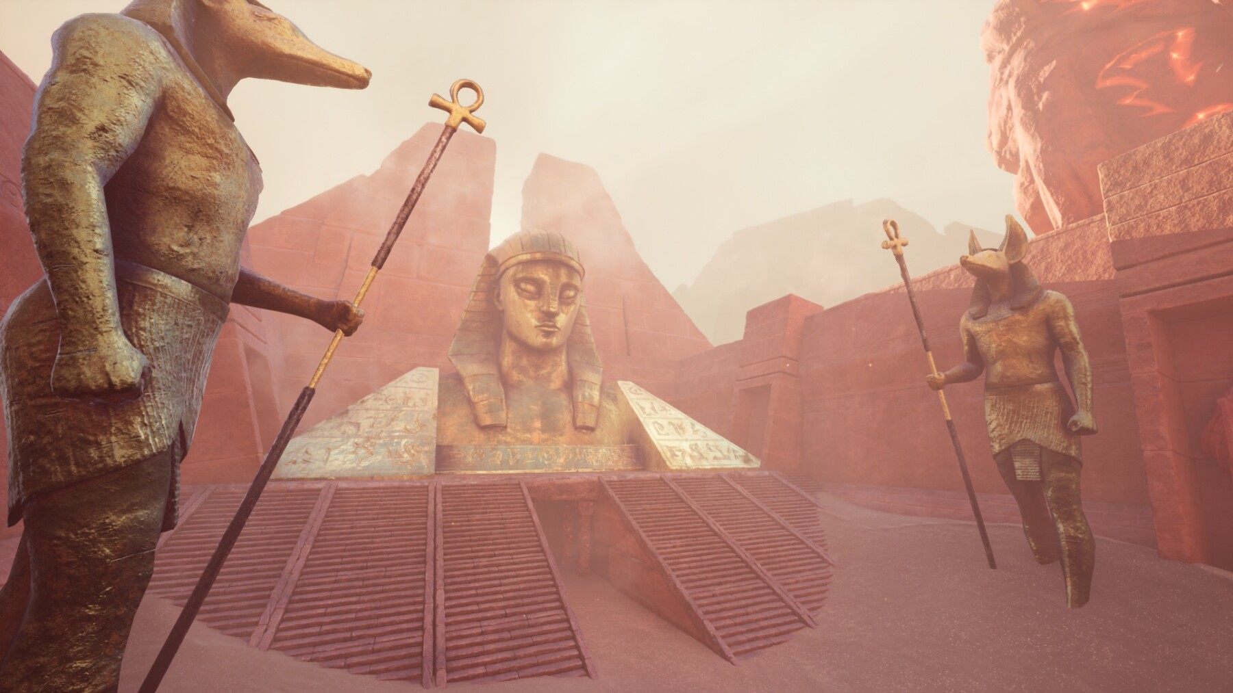 ArtStation - Alien Sandstorm Desert Planet - Egyptian Temple Ruins UE4 ...