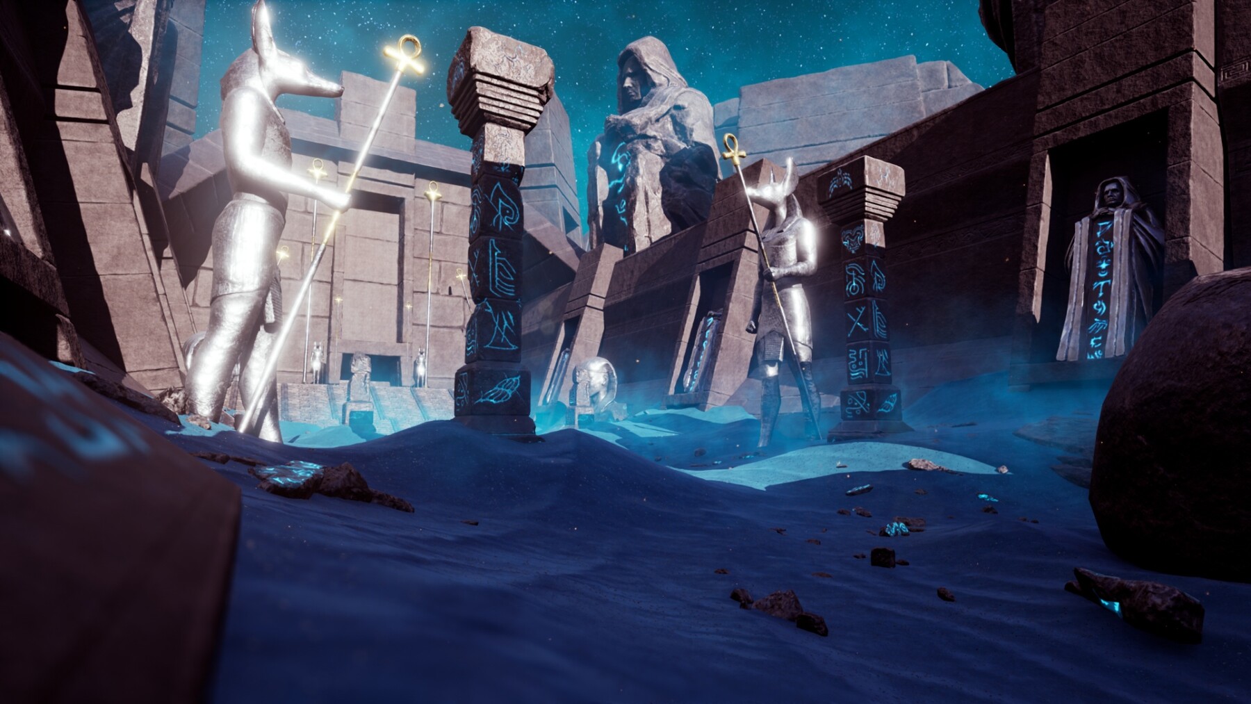 ArtStation - Alien Sandstorm Desert Planet - Egyptian Temple Ruins UE4 ...