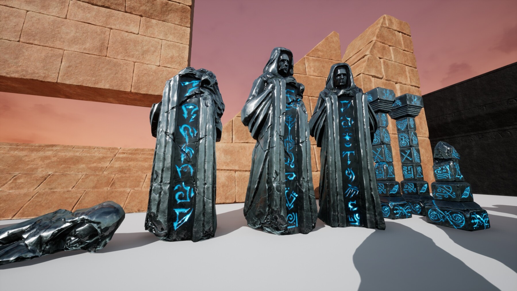 ArtStation - Alien Sandstorm Desert Planet - Egyptian Temple Ruins UE4 ...