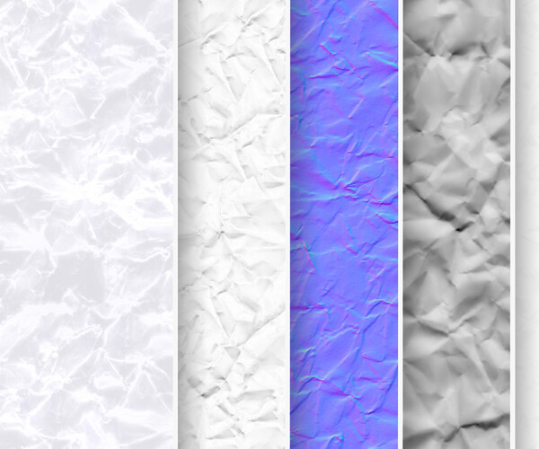 ArtStation - PBR - WRINKLED PAPER - 4K MATERIAL | Game Assets