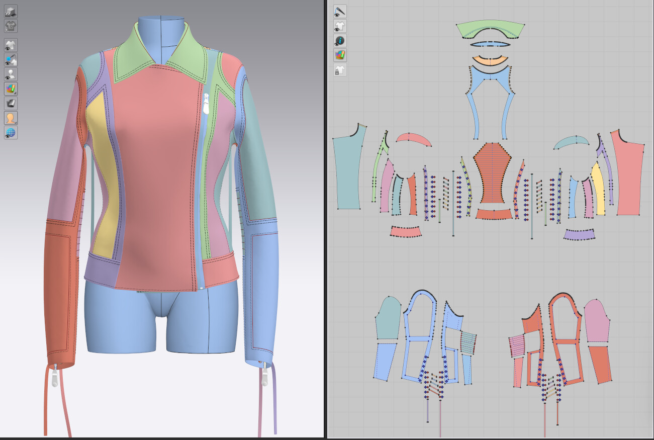 ArtStation - Leather jacket and pants + bonus / Clo3d | Marvelous ...