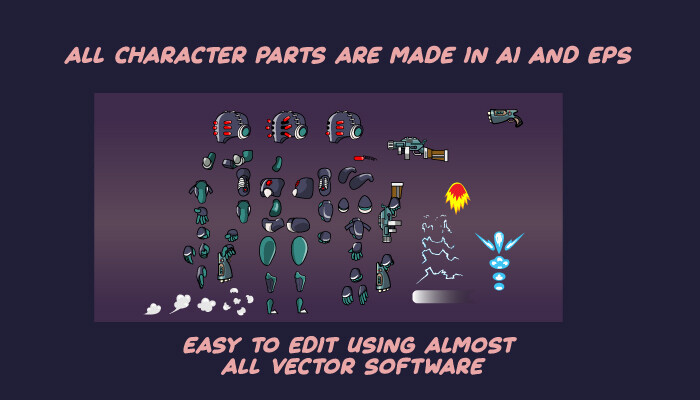 ArtStation - Robot character shoot 'em up | Game Assets