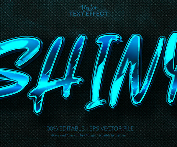 ArtStation - Shiny text, blue color editable text effect on dark dots ...