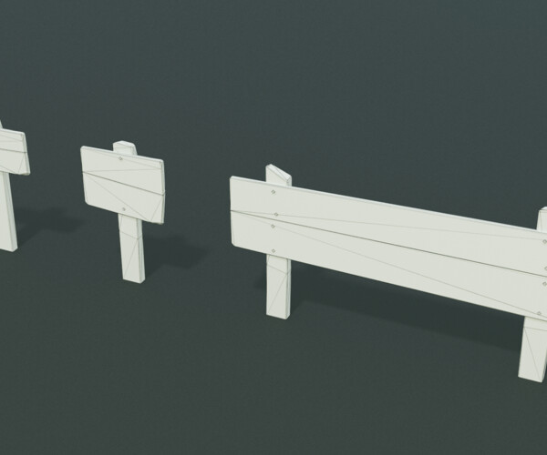 ArtStation - Signposts textured low-poly game ready assets pack | Game ...