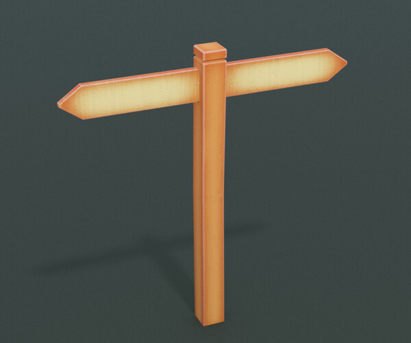 ArtStation - Signposts textured low-poly game ready assets pack | Game ...