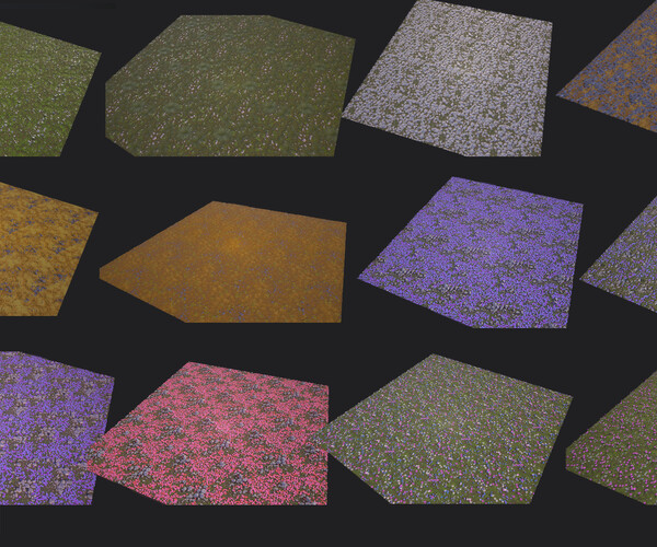 ArtStation - Stylized Ground Textures - Grass/Rocks/Flowers | Game Assets