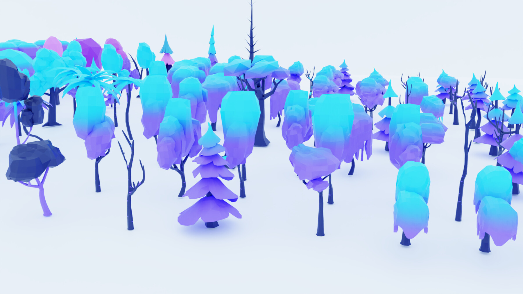 ArtStation - 165 Low poly tree asset pack | Game Assets
