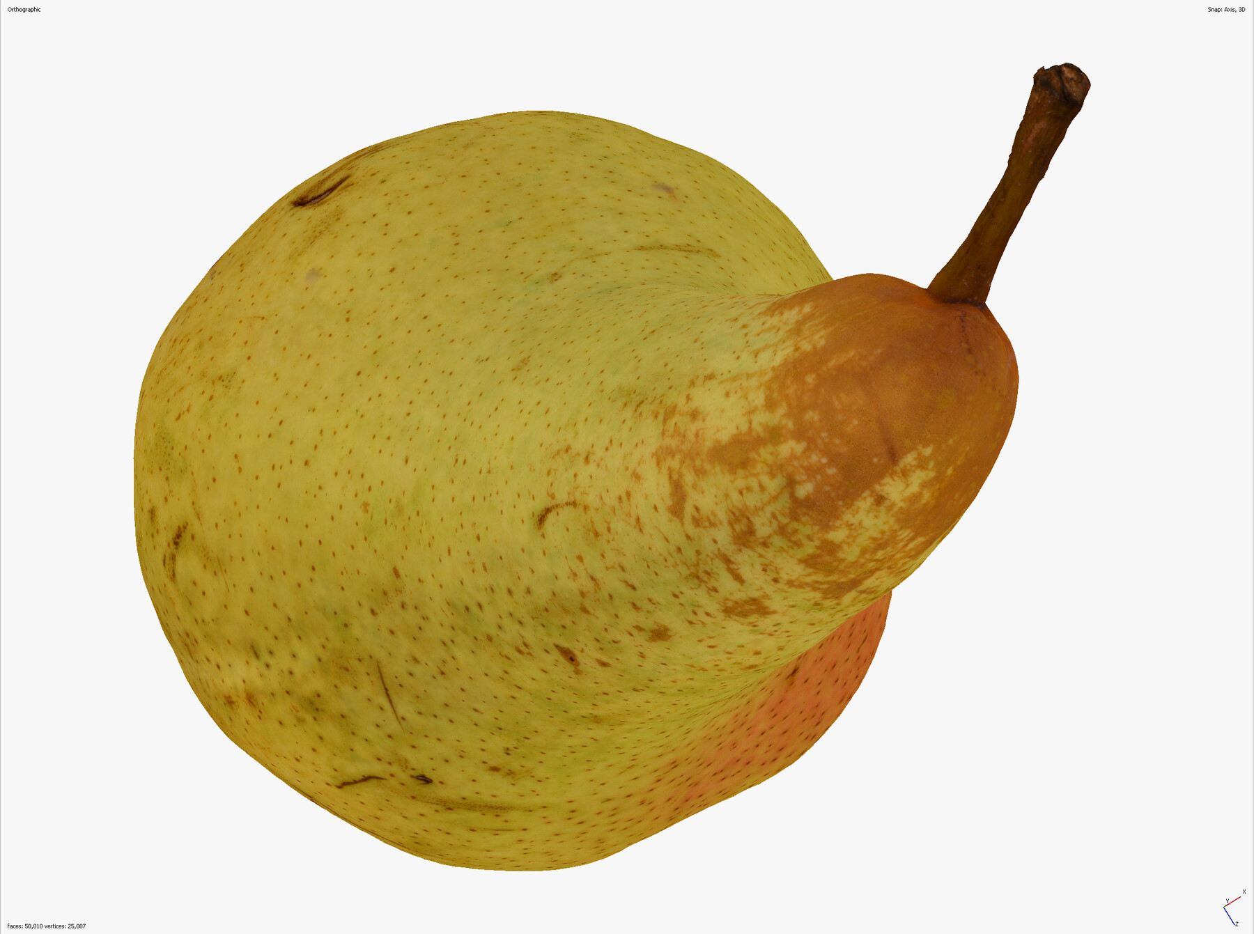 ArtStation - PEAR FRUIT #1 LOW POLY \ HIGH POLY 3D MODEL - CROSS ...
