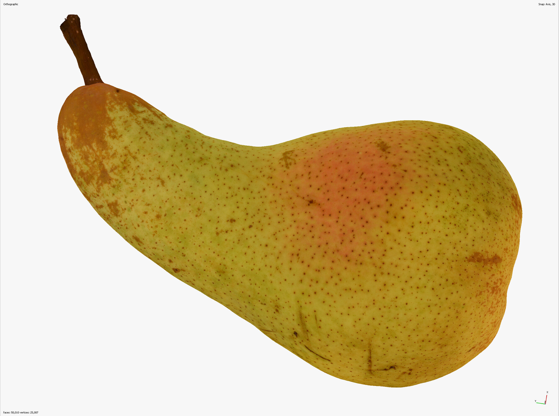 ArtStation - PEAR FRUIT #1 LOW POLY \ HIGH POLY 3D MODEL - CROSS ...