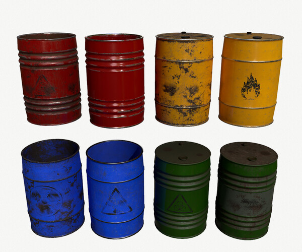 ArtStation - Barrel Set | Game Assets