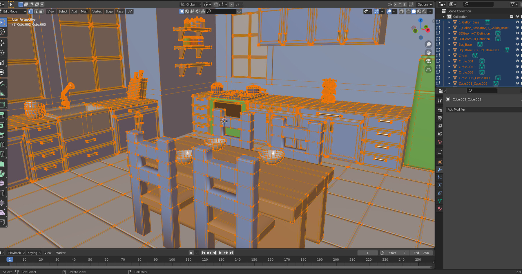 ArtStation - toy kitchen with furniture Low-poly 3D model | Game Assets