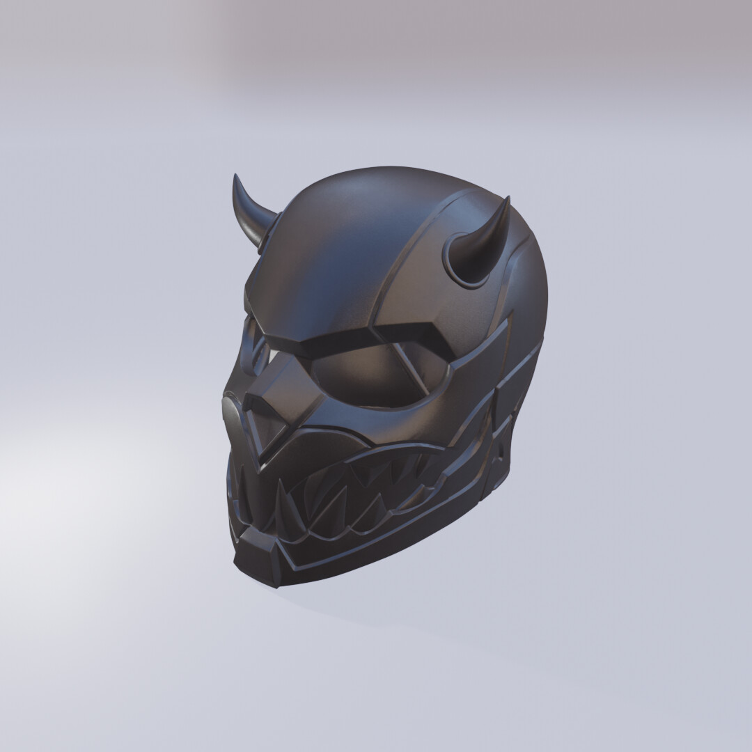 ArtStation - Printable Devil Helmet 3D model | Game Assets