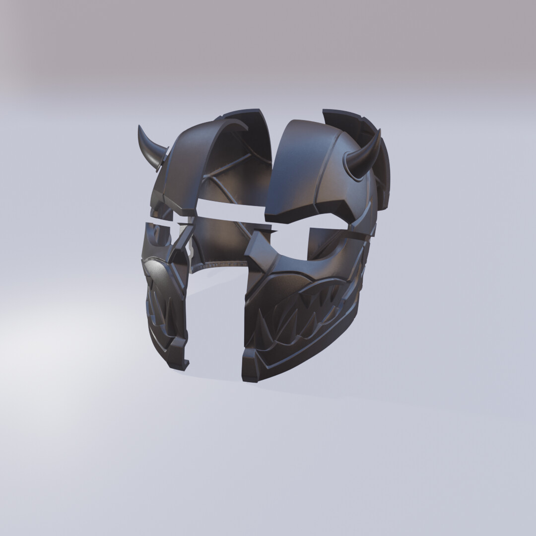 ArtStation - Printable Devil Helmet 3D model | Game Assets