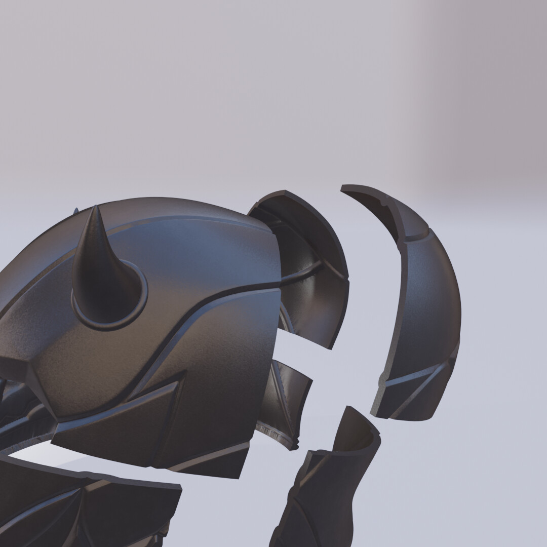 ArtStation - Printable Devil Helmet 3D model | Game Assets