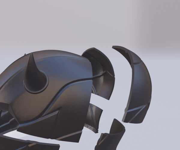 ArtStation - Printable Devil Helmet 3D model | Game Assets