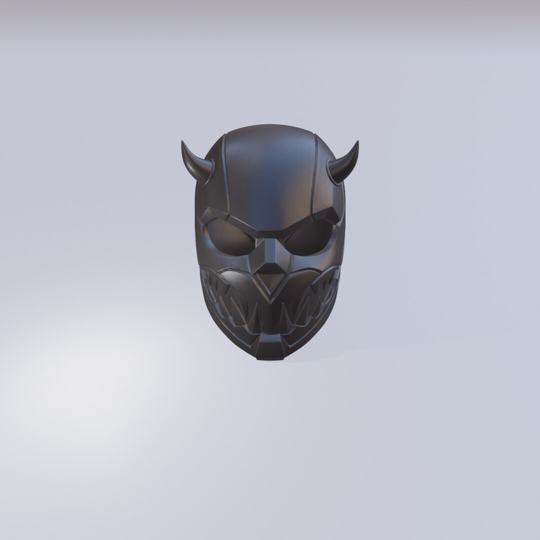 ArtStation - Printable Devil Helmet 3D model | Game Assets