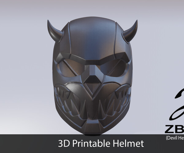 ArtStation - Printable Devil Helmet 3D model | Game Assets
