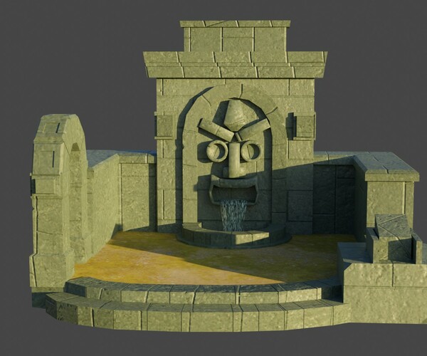 ArtStation - Simple Water fall Game Environment - Game Ready - PBR ...