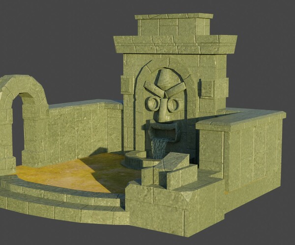 ArtStation - Simple Water fall Game Environment - Game Ready - PBR ...