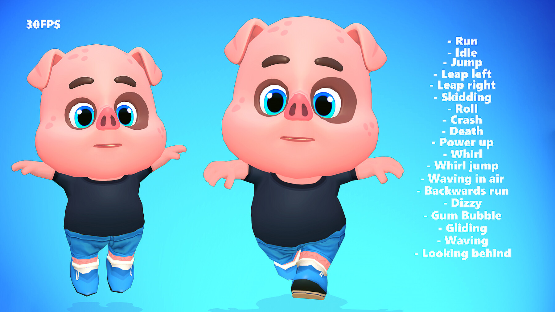 ArtStation - Pig Low poly Animated | Game Assets