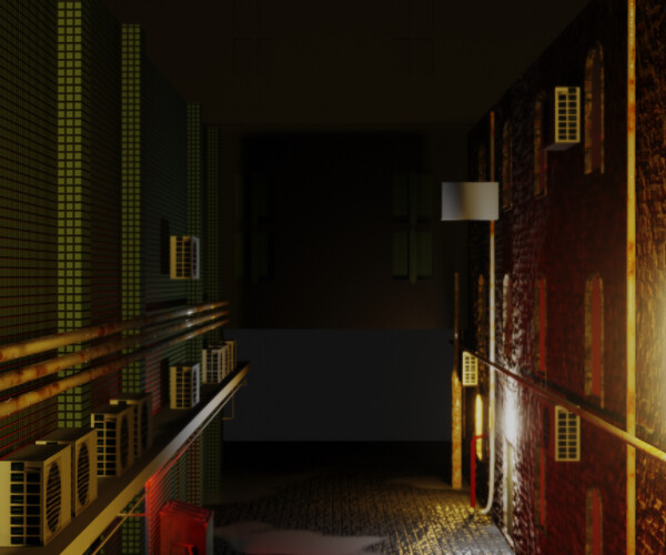 ArtStation - Urban Alley - Low Poly - Game Ready | Game Assets