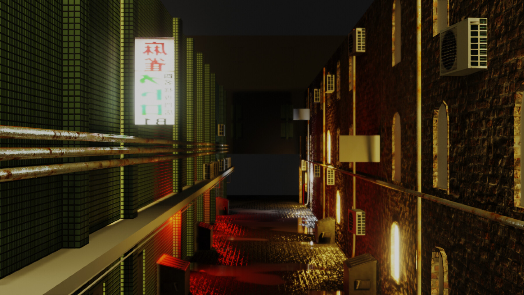 ArtStation - Urban Alley - Low Poly - Game Ready | Game Assets