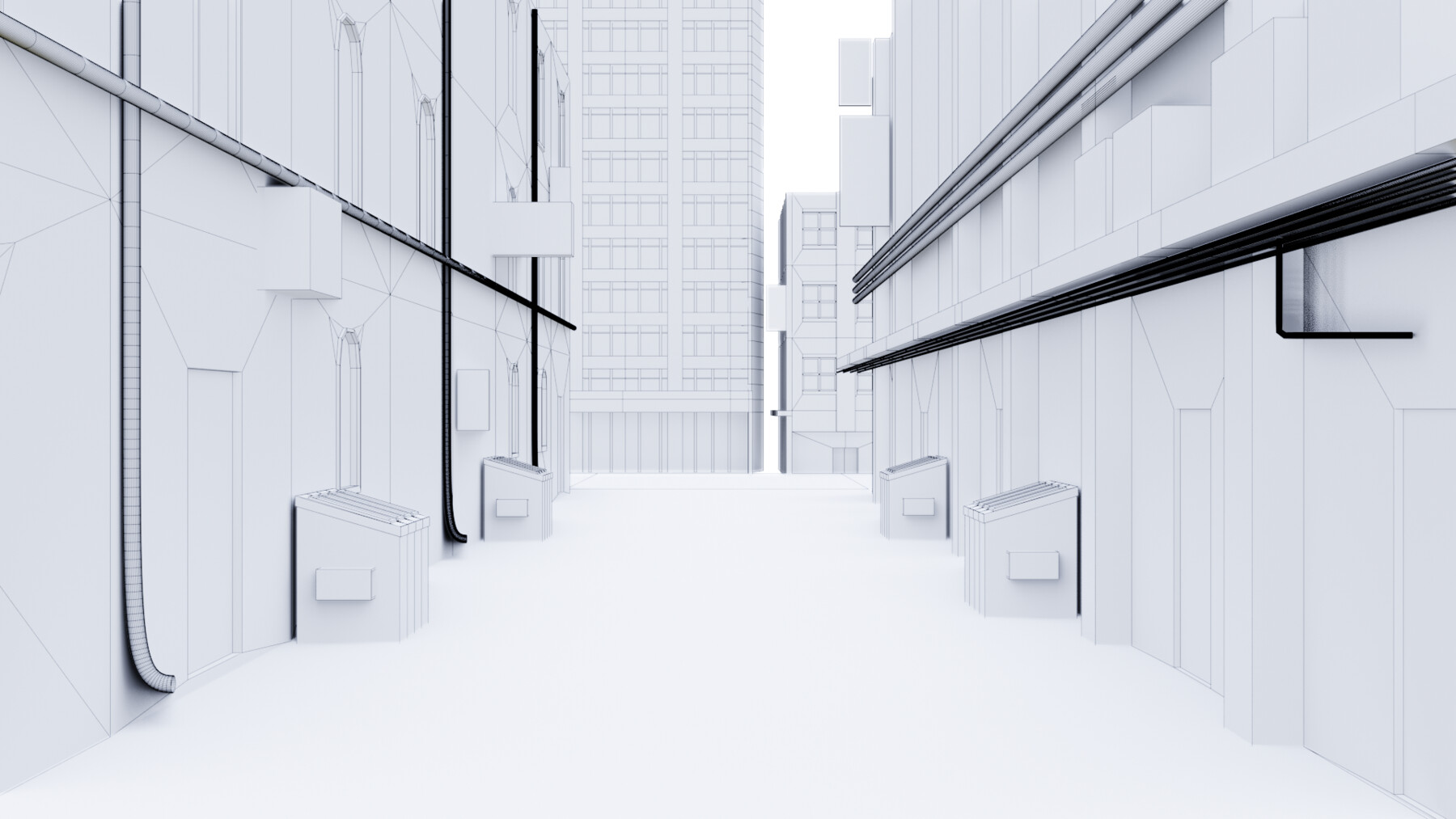 ArtStation - Urban Alley - Low Poly - Game Ready | Game Assets